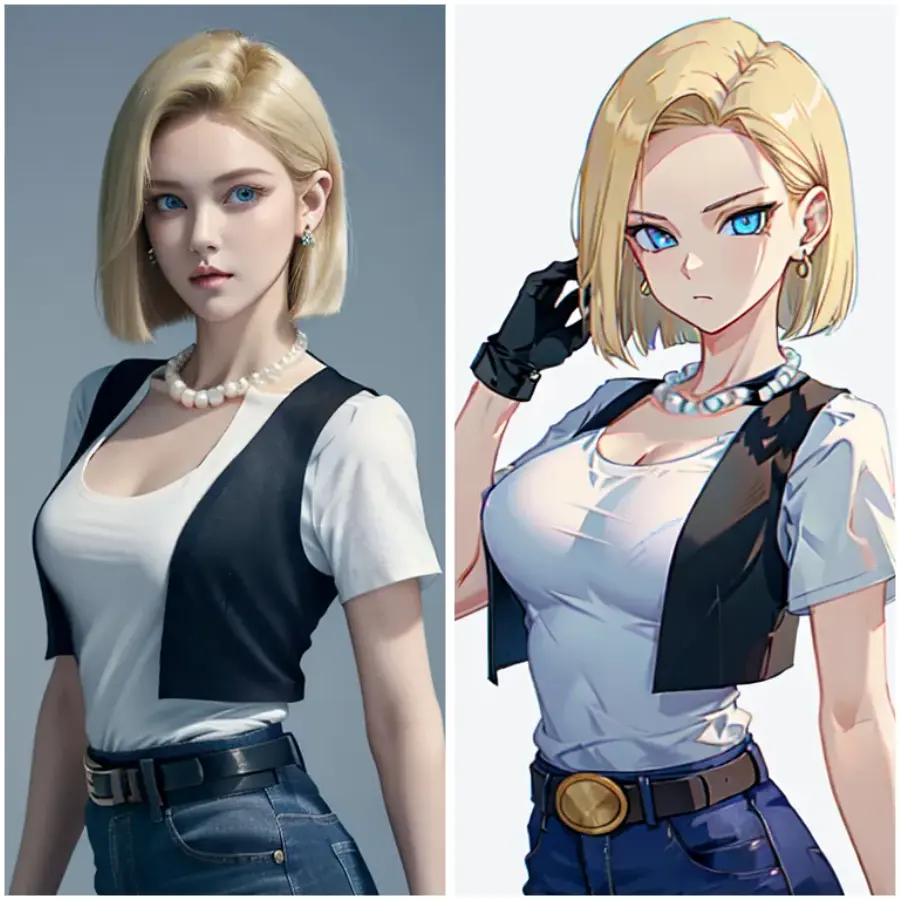 Cosplay art of Android 18 in Dragon Ball