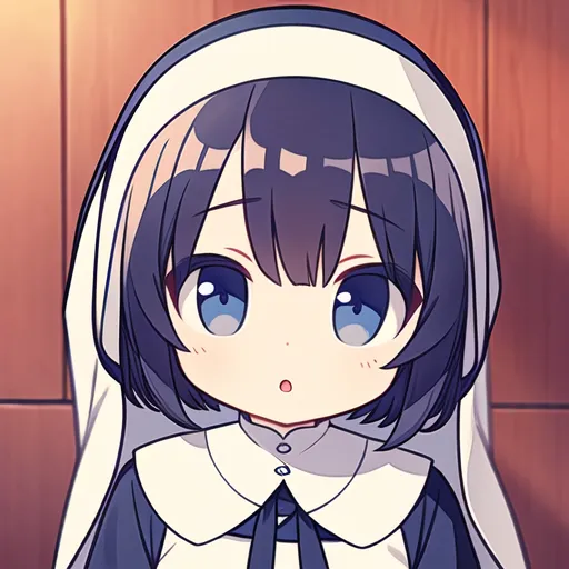 Chibi Style AI Nun Art