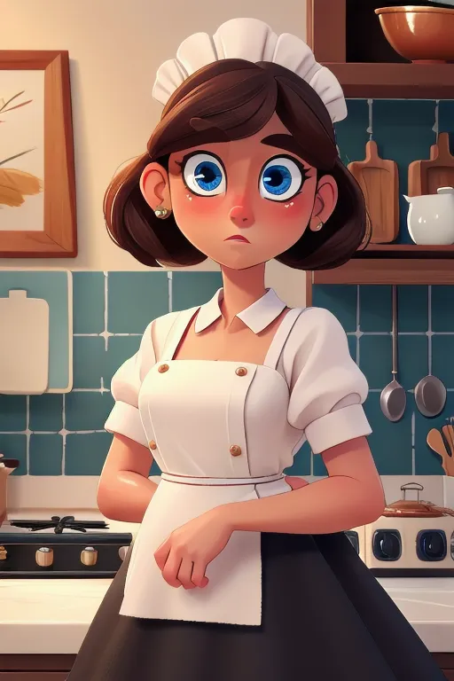 Cartoon style maid art