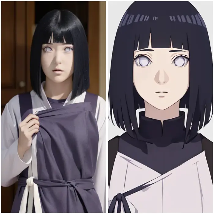 Cosplay art of Hinata in Naruto
