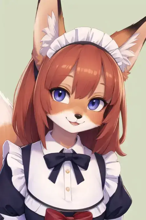 AI-generated fox girl art