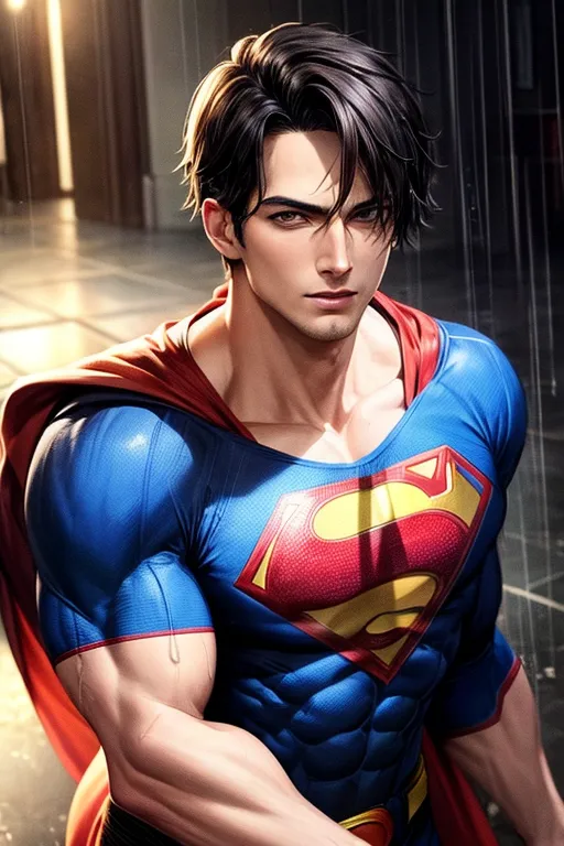 AI-generated Muscular Superman
