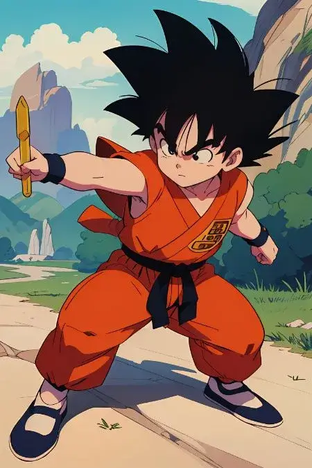Kid Goku AI art