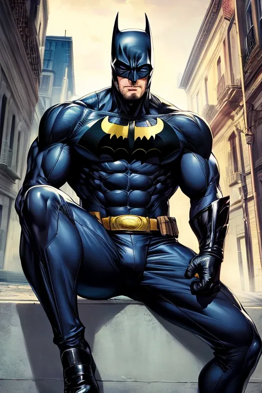 Batman sitting on the street