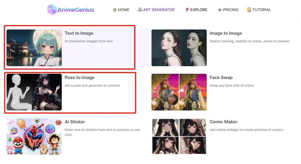Features of AnimeGenius