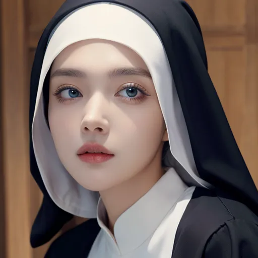 Real Life Style AI Nun Art