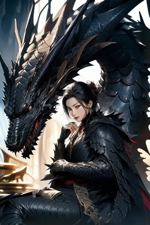 AI image: dragon & knight