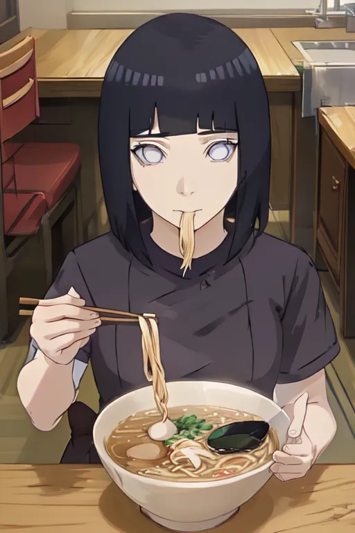 AI-generated Hinata life photo