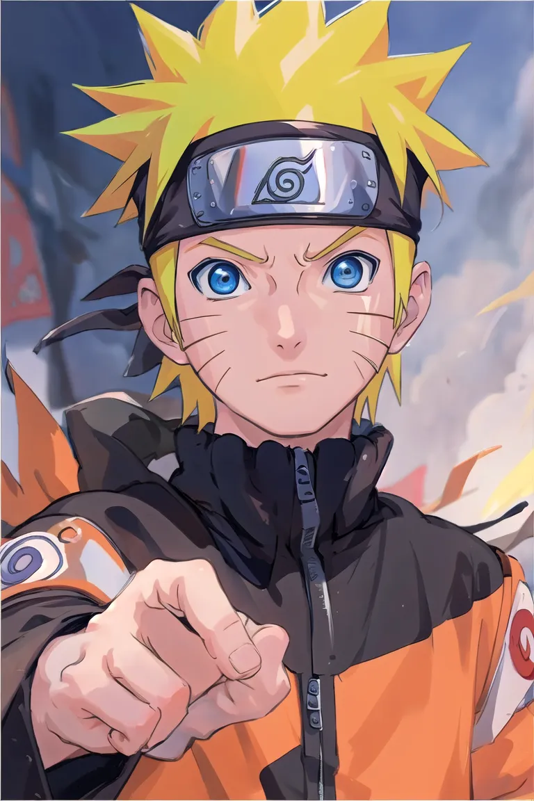 AI-generated naruto art